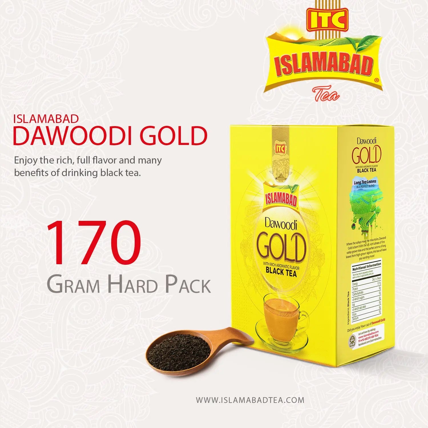 Islamabad Dawoodi Gold Tea 170 Gram Hard Pack – Islamabad Tea Company